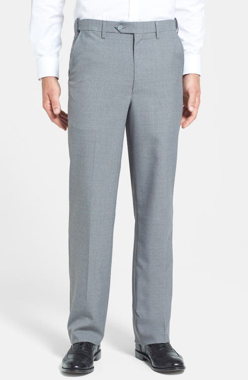 BERLE Berle Self Sizer Waist Plain Weave Flat Front Trousers